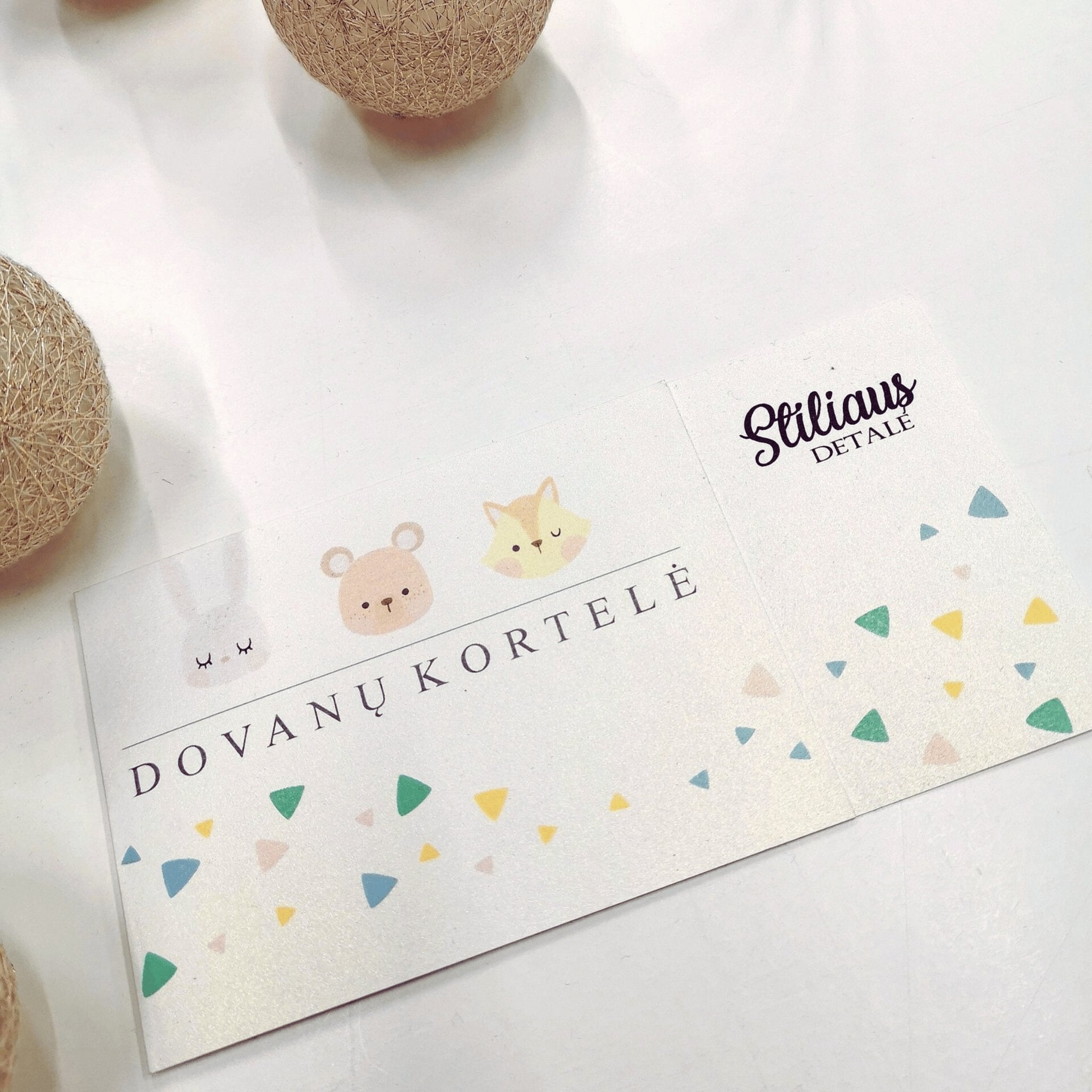 Dovanų kuponai – Stiliaus detalė